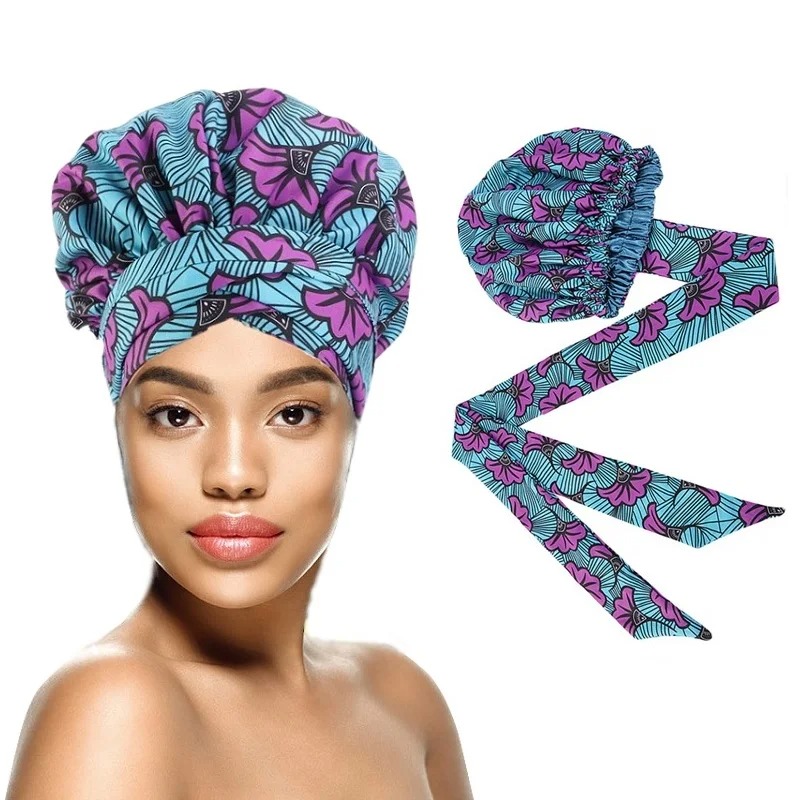 Bonnet Africain en Satin Motif Ankara • Bob Marley