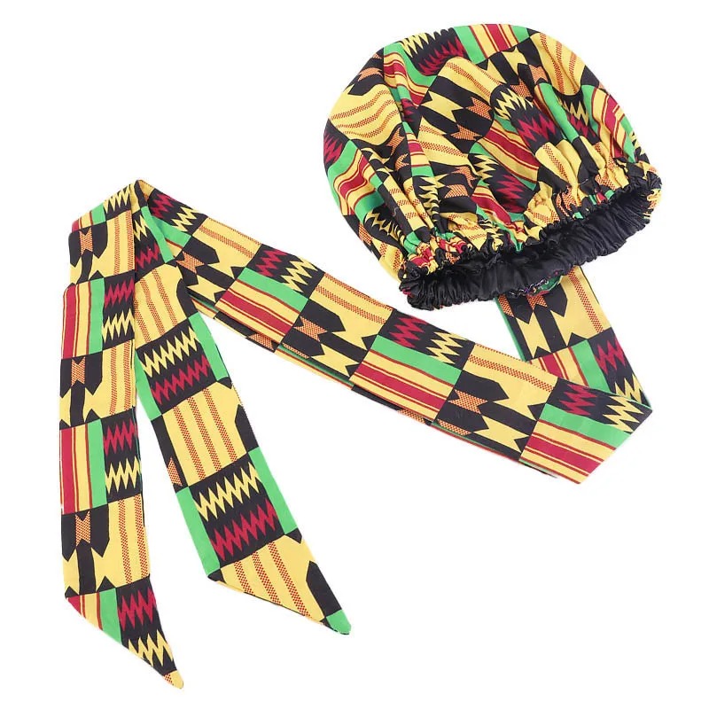 Bonnet Africain en Satin Motif Ankara • Bob Marley